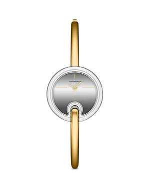 Tory Burch Small Pierced Bangle Watch, 30mm - Gold/silver