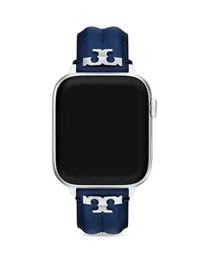 Tory Burch Kira Leather Band For Apple Watch - Blue