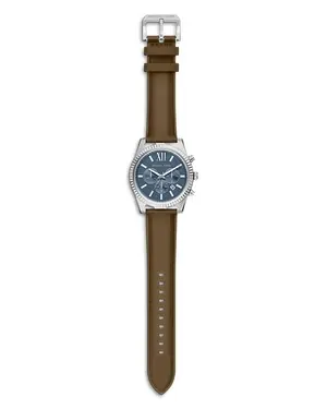 Michael Kors Lexington Chronograph, 45mm - Brown/blue