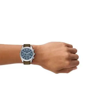 Michael Kors Lexington Chronograph, 45mm - Brown/blue