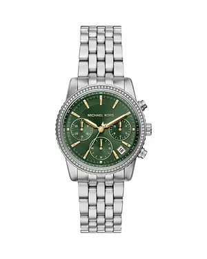 Michael Kors Bryant Chronograph, 35mm - Silver/green