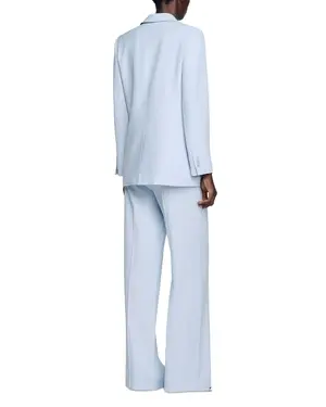 Sandro Sequin Stripe Suit Jacket - Sky Blue