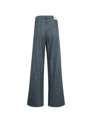 PLEASURES Checked Baggy-fit Jeans - Blue