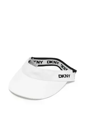 Dkny Logo Tennis Visor - White