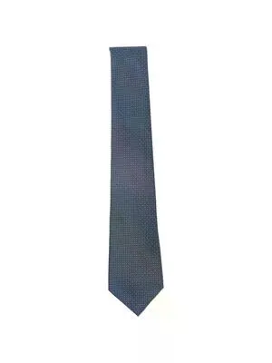 Canali Polka-dot Neck Tie - Blue