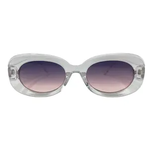 YOUZEY Oval Sunglasses With Polarized Lenses - Clear Pink