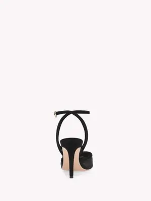 GIANVITO ROSSI Dorotea D'orsay 85 Ankle Pumps - Black Fabric