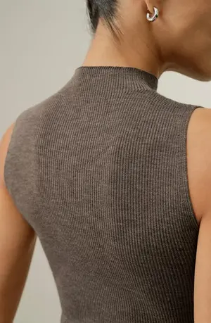 Lilysilk Knit Wool Sleeveless Vest