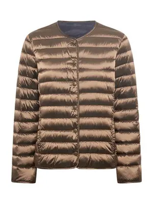 Gerard Darel Micaela Quilted Reversible Down Jacket - Cigar
