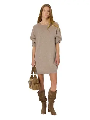 Gerard Darel Loma Button-shoulder Knitted Mini Dress