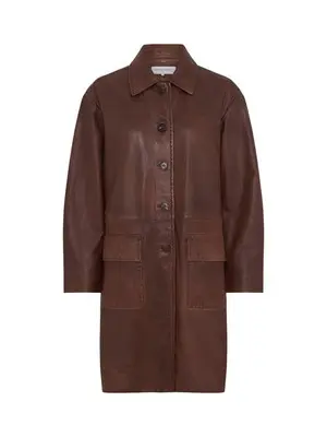 Gerard Darel Madyson Long Leather Jacket