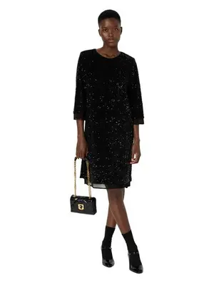Gerard Darel Liora Sequin Knee Length Dress