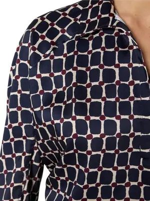 Gerard Darel Ariane Geometric Print Boxy Blouse