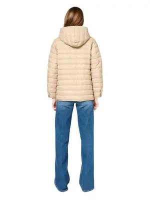 Gerard Darel Serena Quilted Hooded Reversible Jacket