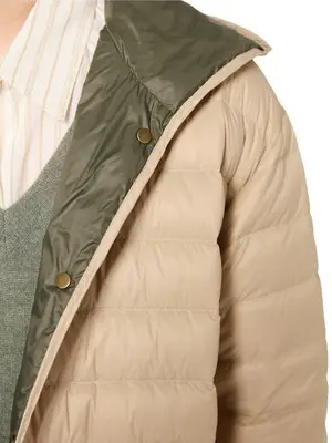 Gerard Darel Serena Quilted Hooded Reversible Jacket