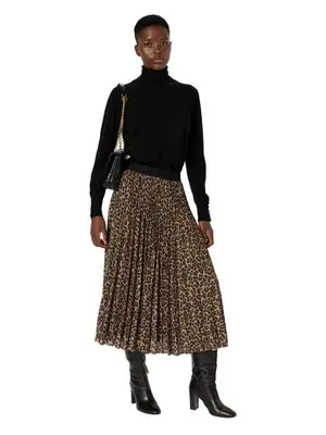 Gerard Darel Babette Pleated Midi Skirt