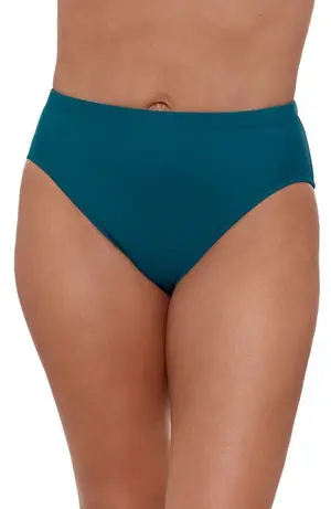 AQUA GREEN Mid-rise Brief Swimsuit Bottom - Lagoon