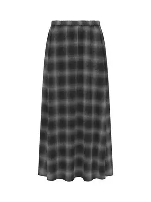 Gerard Darel Basma Checked Midi Skirt
