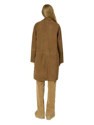 Gerard Darel Manon Suede Double Breasted Jacket