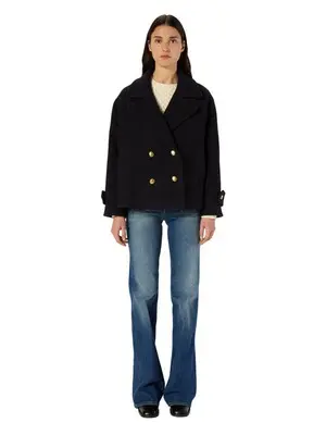 Gerard Darel Mouna Double Breasted Pea Coat