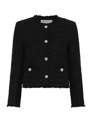 Gerard Darel Nessa Cropped Tweed Jacket