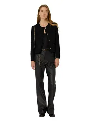 Gerard Darel Nessa Cropped Tweed Jacket