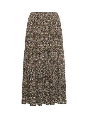 Gerard Darel Billie Flared Printed Midi Skirt