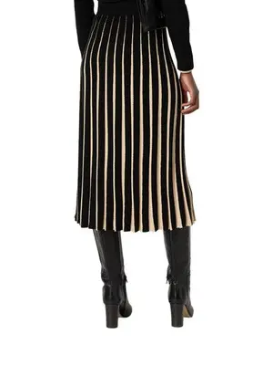 Gerard Darel Bibiane Pleated Knit Midi Skirt