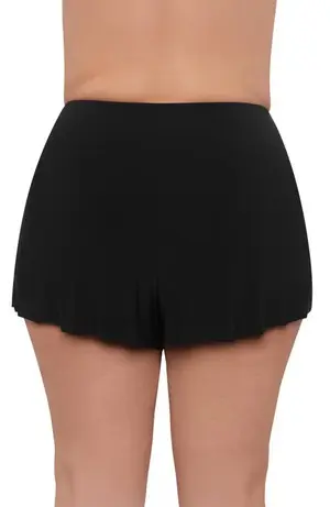 AQUA GREEN Beach Short Swimsuit Bottom - Black