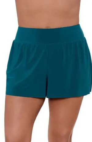 AQUA GREEN Beach Short Swimsuit Bottom - Lagoon