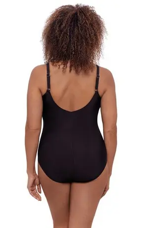 AQUA GREEN Finley Princess Seam One-piece Swimsuit - Black