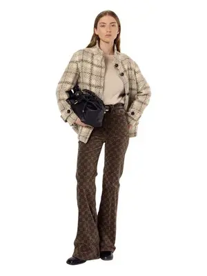 Gerard Darel Manuela Oversize Checked Coat