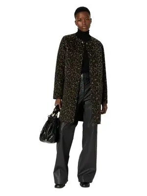 Gerard Darel Matilda Collarless Reversible Coat