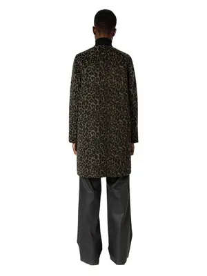 Gerard Darel Matilda Collarless Reversible Coat - Brown