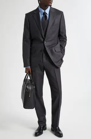 TOM FORD O'connor Shadow Windowpane Check Wool Suit