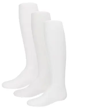MEMOI Opaque Non-Binding Tights 3-Pack White-white-white