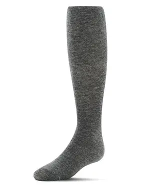 MEMOI Solid Cotton Sweater Tights - Dark Gray Heather