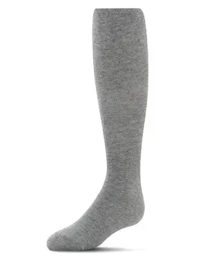 MEMOI Solid Cotton Sweater Tights Lt Gray Heather
