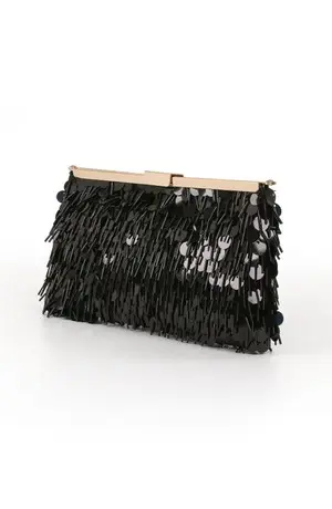 Badgley Mischka Briar Sequin Clutch - Black