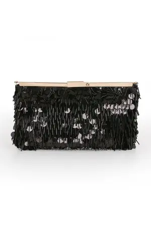 Badgley Mischka Briar Sequin Clutch - Black