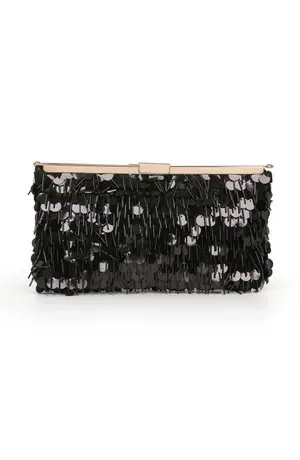 Badgley Mischka Briar Sequin Clutch - Black