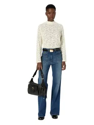 Gerard Darel Harmonie Lace Knitted Top