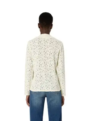 Gerard Darel Harmonie Lace Knitted Top