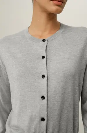 Lilysilk Round-neck Silk Cashmere Cardigan