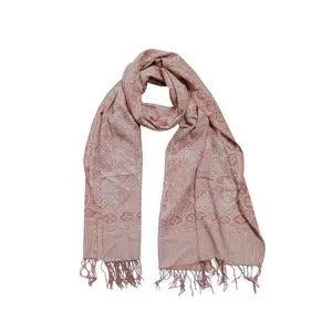 KASIH CO-OP Handmade Batik Scarf - Apricot Grid