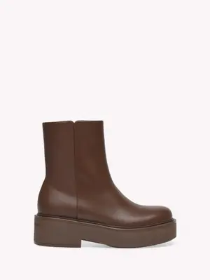 GIANVITO ROSSI Hiro Biker Booties - Brown Leather