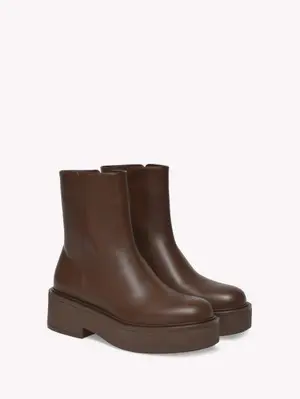 GIANVITO ROSSI Hiro Biker Booties - Brown Leather