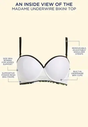 SWIMSUITS FOR ALL Underwire Bikini Top - Tortoise