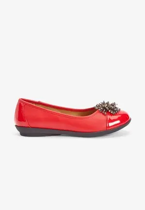 COMFORTVIEW Jancis Embellished Slip-on Flat With Patent Cap Toe