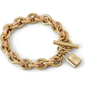 Mulberry Lily Leather Chain Bracelet - Crumpet